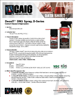 Deoxit D Series Data Sheets Caig
